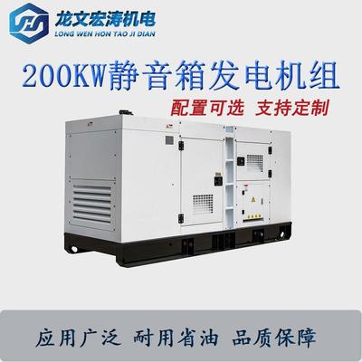 静音箱发电机组200kw 上柴系列养殖场备用电源柴 油发电机组