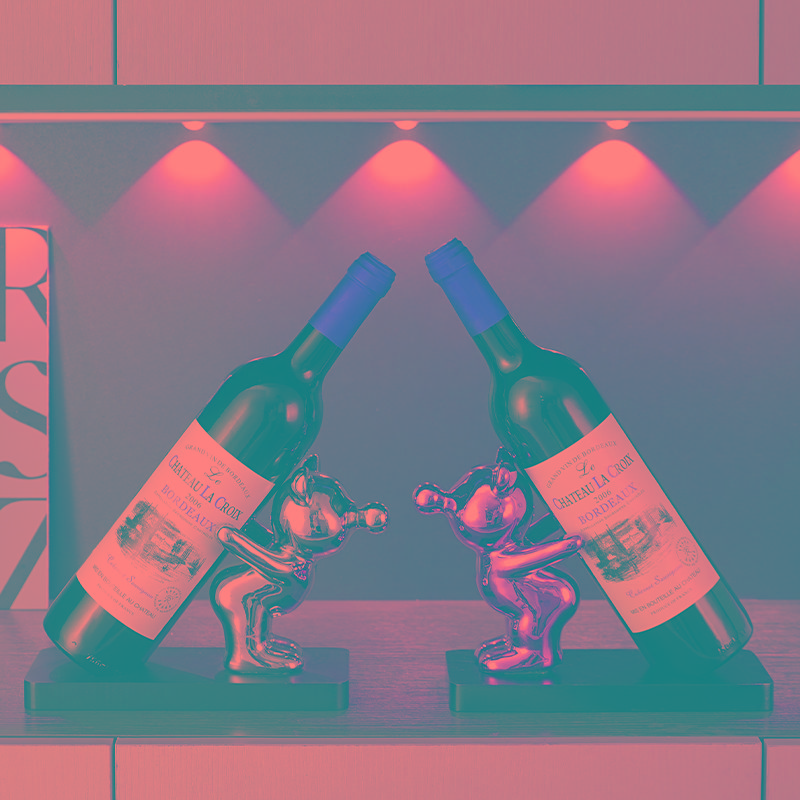 红酒架创意红酒托酒杯架托置物架轻奢酒柜摆件葡萄酒客厅装饰