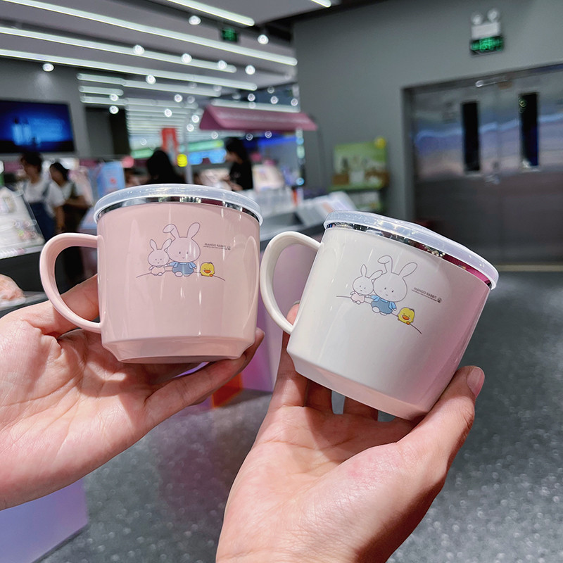 ins儿童卡通不锈钢漱口杯宝宝刷牙杯洗漱杯饮水杯牙缸牛奶杯子