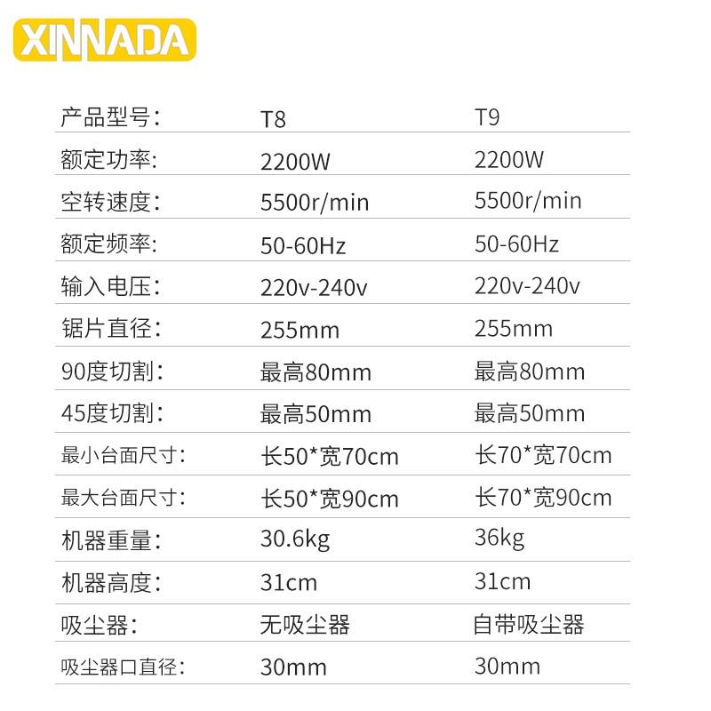 10寸台锯木工推精密台式切割机多功能小型大功率电圆锯电动家用