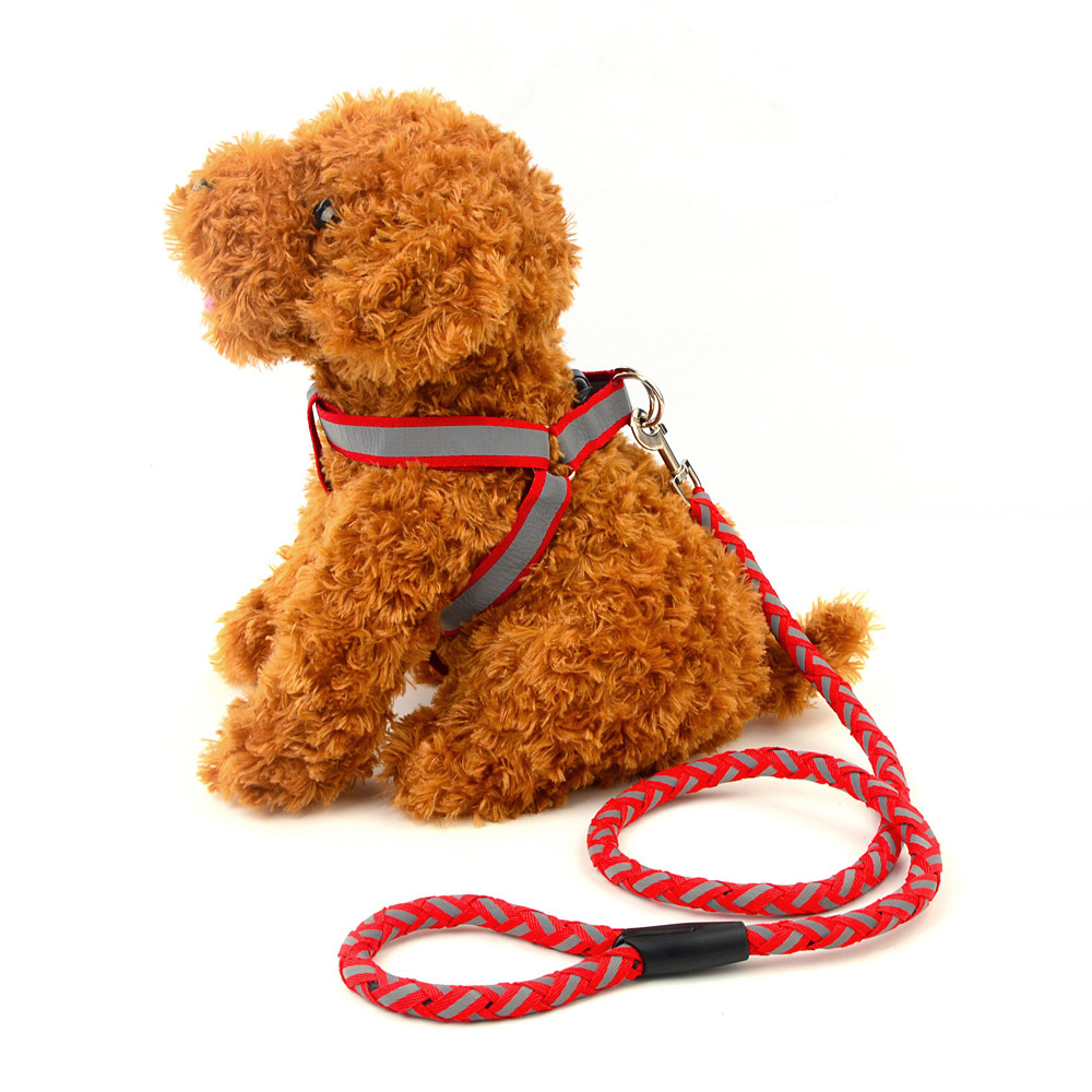 宠物狗反光牵引带中小型犬背带狗绳子泰迪贵宾犬宠物用尼龙