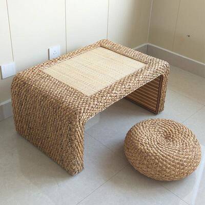 团草编蒲坐垫拜地板圆形日榻榻米垫子加厚佛禅坐手工蒲IJM草打式