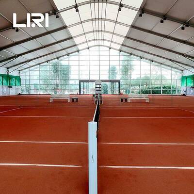 户外大型网球场馆室内运动场馆可移动铝合金篷房弧顶大棚厂家出租