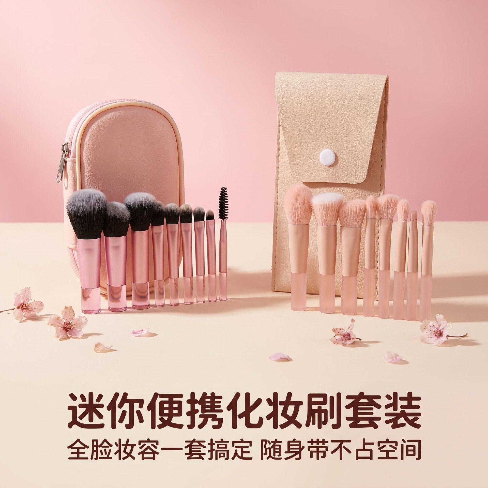 10支化妆刷包套装尼龙化妆刷包收纳