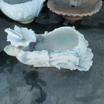 石雕大古白菜白鱼缸玉晚霞红石盆仿百财大白菜室内外流汉48265水
