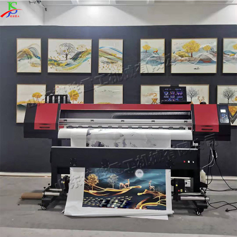 晶瓷画墙纸打印机 自动背景装饰画喷绘机 墙布壁画装饰写真机