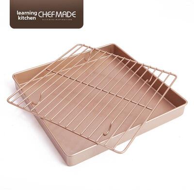 学厨28x28烤盘烤箱内专用瑞士蛋糕卷雪花酥网格烤网烤架烧烤烘焙