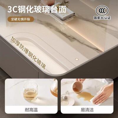 2025户新款茶几小奢型家用客IBQ厅落地现代高档轻茶桌茶视几电柜