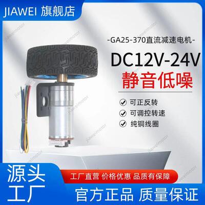 GA25-370直流速电机编码器测速码盘大力矩平衡车马达12V24V马达