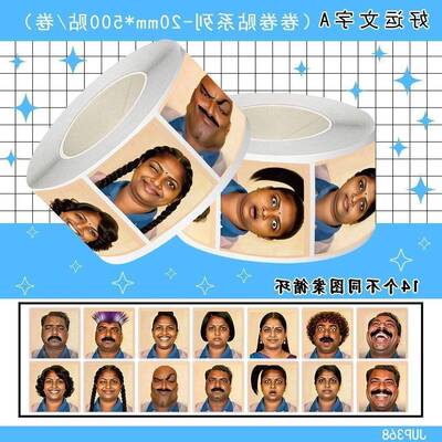 印度阿三表情包贴画卷卷贴阿三哥刻薄表情包装饰猎奇diy热门贴纸
