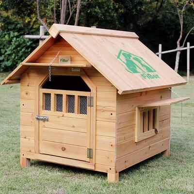 FIBER范博包邮本色杉木实木狗屋猫屋狗窝猫窝室外防雨宠物窝