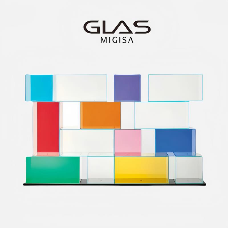 GLAS MIGISA意式玻璃组合书柜落地模块格子书架极简收纳置物架