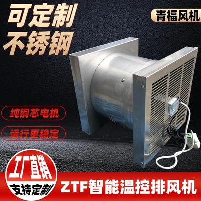 温控型强力高速超静音不锈钢方形壁式轴流式风机220v排风扇380v工