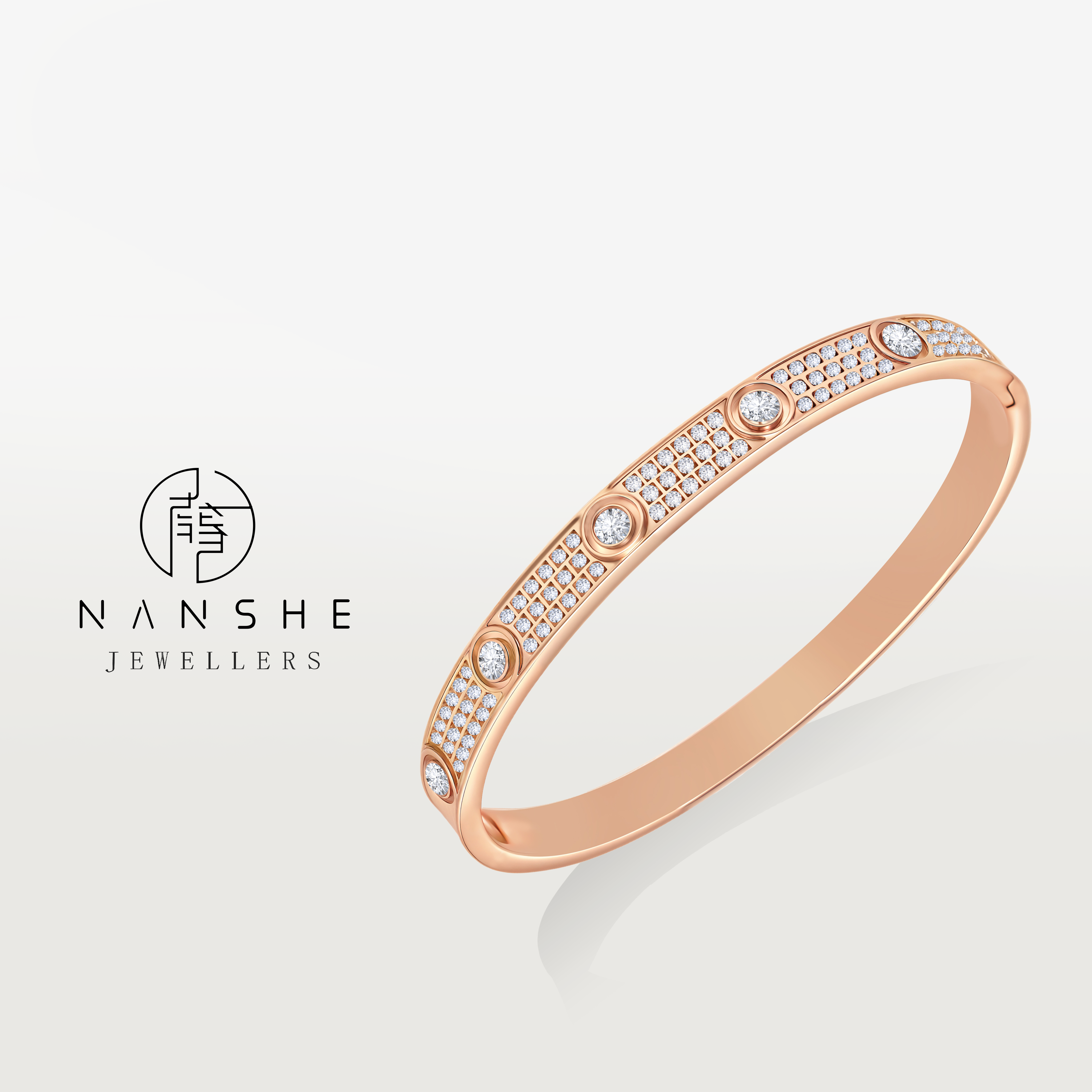 NANSHE/南奢 宽版满天星满钻手镯L1372