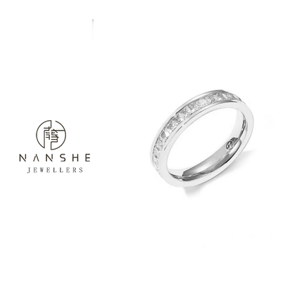 NANSHE/南奢 银色满天星戒指百搭轻奢L963