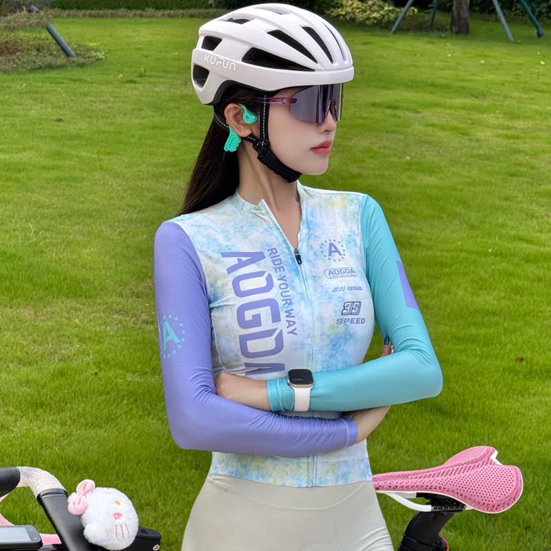 奥格达AOGDA 骑行服自行车公路车夏季男女款速干透气长袖修身上衣