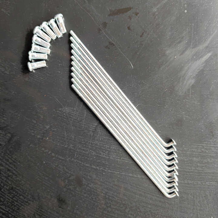 40根12号电动车辐条12g电动自行车车条童车钢丝代驾车幅条2.5mm粗