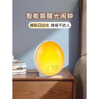 模拟日出闹钟，自然光唤醒灯，助眠灯，宿舍唤醒，静音早起唤醒工
