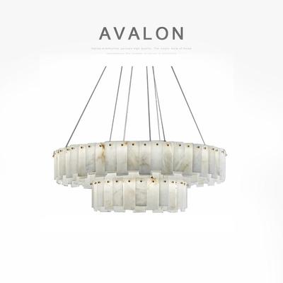 全铜西班牙天然云石客厅吊灯现代简约大气高档轻奢餐厅大厅卧室灯