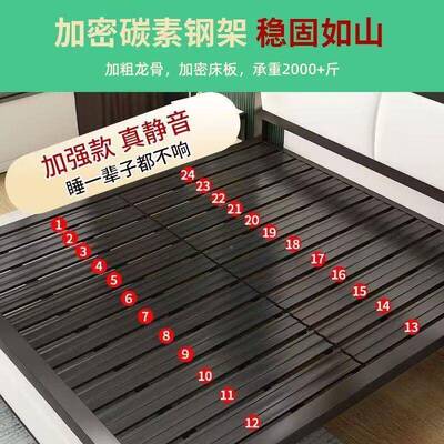 加固米简FRH床现代简约1铁架双铁床经济型米单人床床铁艺加厚易人