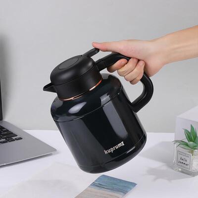 新款办公家用功焖茶壶简约不锈内温胆保温壶智04221能温钢显能保