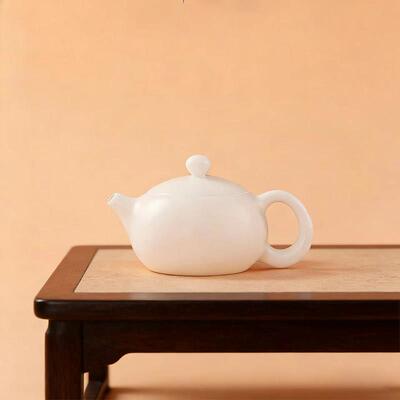 冰种羊脂玉小茶壶冰种西施壶凤鸣壶家用泡茶单壶素烧陶瓷功夫茶具