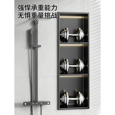 34锈钢壁0龛嵌入式卫生间物架浴室置隔459板卫生间电不视收纳壁柜