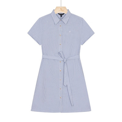 保罗彼得 PAULO PEDRO专柜同款 女士舒适简约条纹职场通勤时尚短