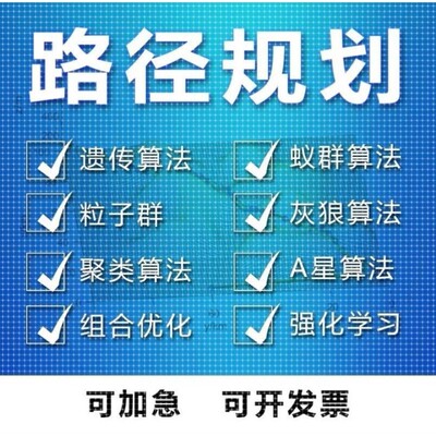 matlab路径规划遗传蚁群蜂群狼群算法代编python强化学习组合优化