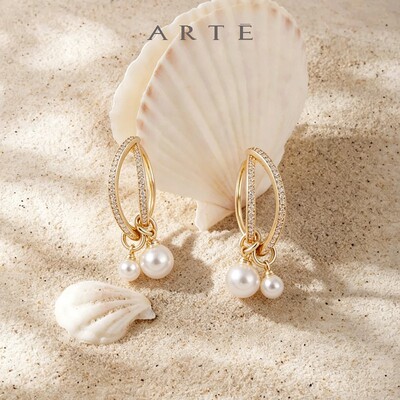 ARTE/艾尔蒂Seaside Treasures系列 珍珠耳环潮流时尚送女朋友