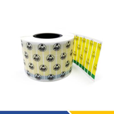 料科宏健直SMT料盘带编带封口标接料带无品牌/l防静电封口签LOGO