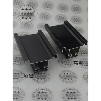 高档WHH铝合金柜体免手竖衣柜高厨柜立柜大拉拉手双边U型隐装形拉