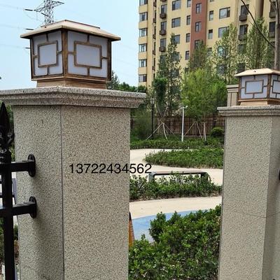 石雕柱帽花岗岩围墙底座压顶石大理石头柱墩门柱别墅庭院石材厂家