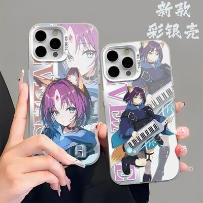 超时空辉夜姬酒寄彩叶手机壳适用VIVOS17T/OPPOA6S适用iPhone13苹果15创意彩银18ProMax硬14PLUS高级感手机壳