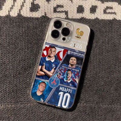 一加15T个性iPhone16苹果13透明软小米17ULTRA创意12ProMax小众OPPOFINDX9SPRO适用14PLUS世界杯姆巴佩手机壳
