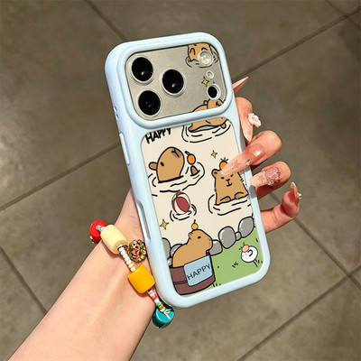 洗澡卡皮巴拉适用iPhone12苹果14大视窗创意15PLUS适用OPPORENO16可爱适用荣耀x70i星空壳13ProMax硬17手机壳