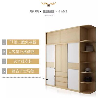 衣柜代家用卧TGF室小户型现简拉易推衣门柜宿舍储物柜出租房小型