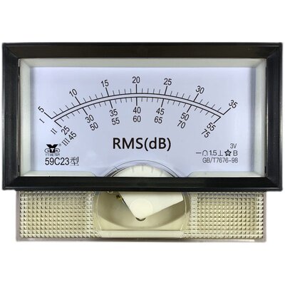 59C23 RMS(dB)三量程仪表35 55 75指针电压表DC3v