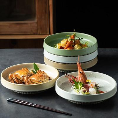 高级感水果沙拉盘现代简约深盘家用餐具汤盘鱼盘盘子义大利面 面