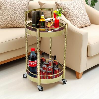 斯堪的纳维亚无障碍豪华小咖啡桌手推车客厅侧桌卧室可移动侧柜与