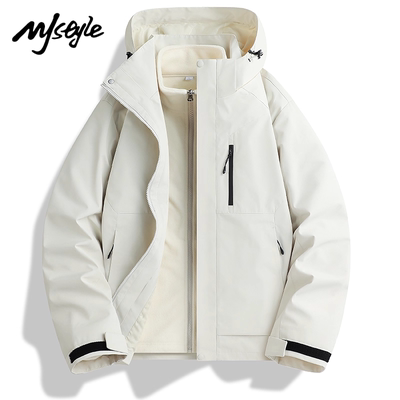 MJSTYLE可拆三合一防水冲锋衣女