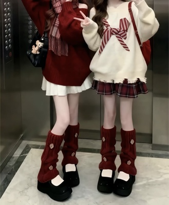 甜美蝴蝶结露肩毛衣女秋冬季马海毛宽松慵懒风不规则针织衫