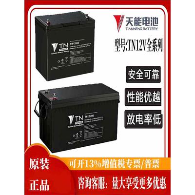 天能蓄电池TN12-100E 12V 24 38 65 18AH光伏基站直流屏太阳能33A