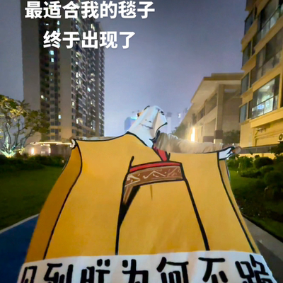 皇帝龙图毯子异形搞怪毯搞怪宿舍法兰绒送礼午睡毯搞笑床上小毯子