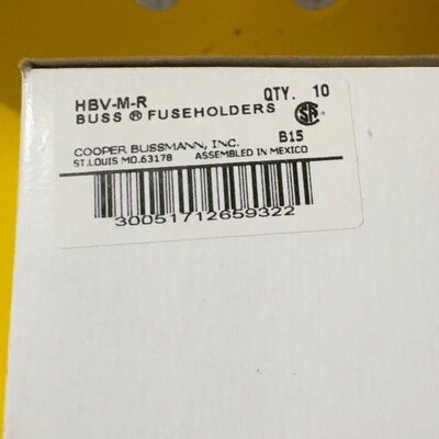 {议价}buss 250v 6.3A 保险丝座 HBV-M-R 原{可维修}