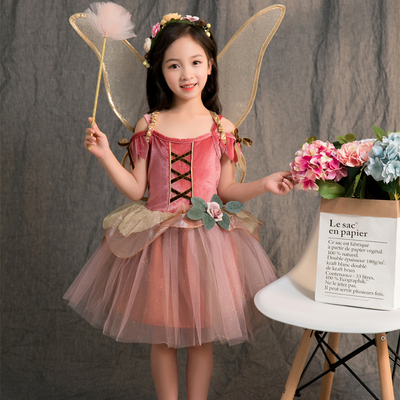 六一儿童演出服女童公主蓬蓬裙cosplay小精灵蝴蝶花仙子表演服装