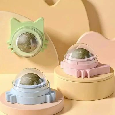 Catnip Ball Toys 1 Pieces Wall Mount Rotatable Cat Sugar Lic
