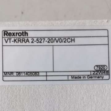现货0811405083  VT-KRRA 2-527-20/V0/2CH