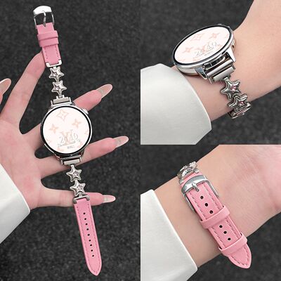 适用荣耀手表fit表带星星皮质2i亲选运动荣耀watch5/4表链女生
