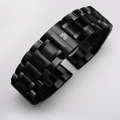 华为智能手表带钢带watch2pro3 S1荣耀b2b3手环b5男表带钢带表链